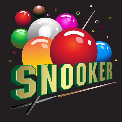 Snooker tournament logo Royalty Free Vector Image