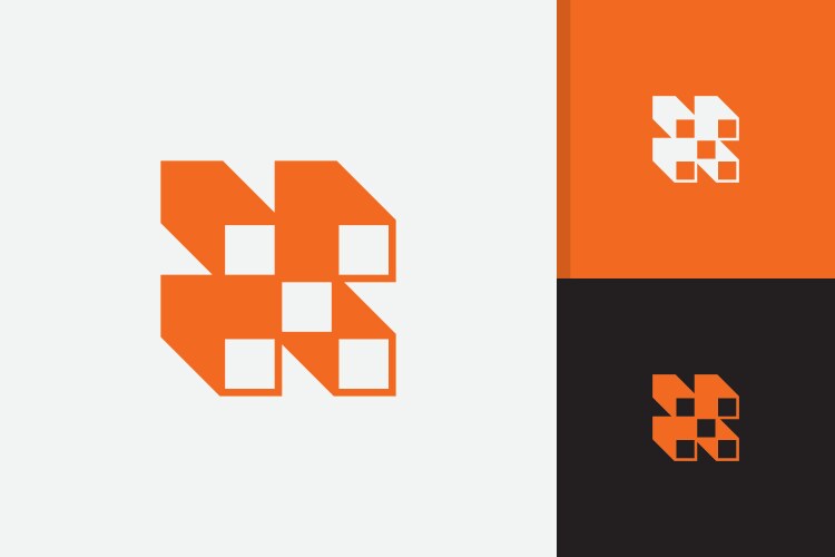 Letter t block logo design template Royalty Free Vector