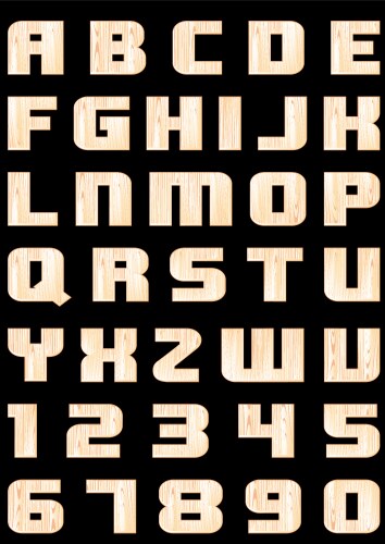 Golden metallic shiny abc letters and numbers Vector Image