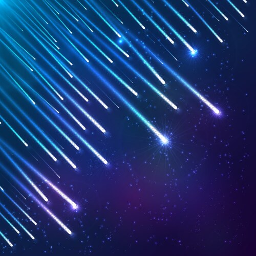 Realistic detailed 3d meteorites comets different Vector Image