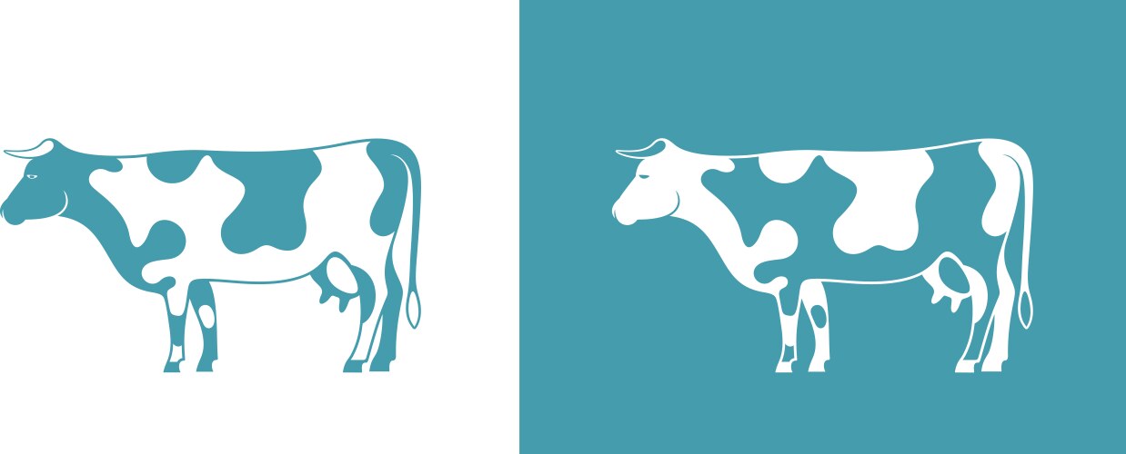 Cow milk dairy tag label template Royalty Free Vector Image