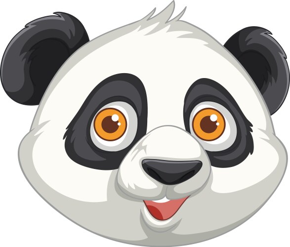 Adorable panda with expressive eyes Royalty Free Vector