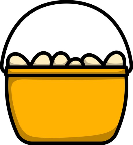 Farm basket icon flat style Royalty Free Vector Image