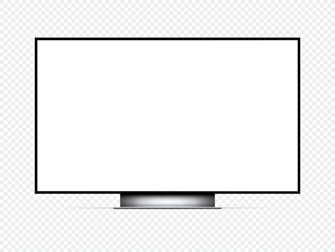Modern led tv with blank screen mockup isolated Vector Image