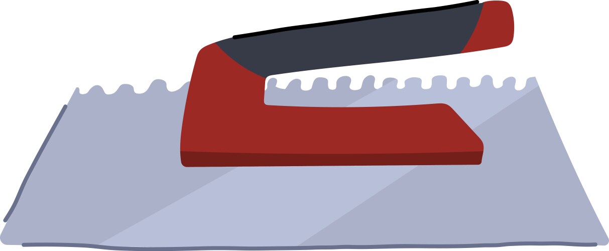 Tile notched trowel cartoon Royalty Free Vector Image