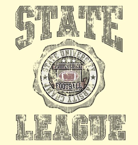 Football varsity champ Royalty Free Vector Image