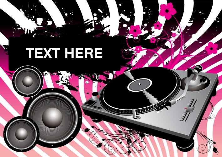 Vintage colored rap music festival poster Vector Image