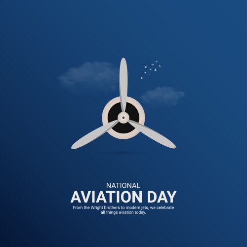 National aviation day creative ads design Vector Image