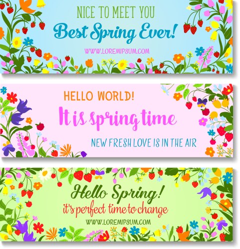 Spring banners Royalty Free Vector Image - VectorStock