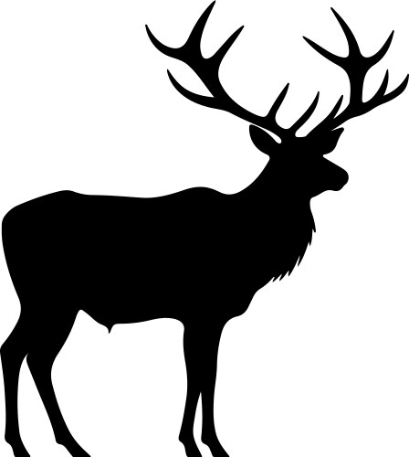 Black and White Elk Vector Images (over 3,400)