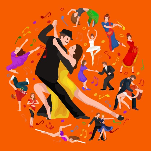 Group of people dancing street dance action Vector Image