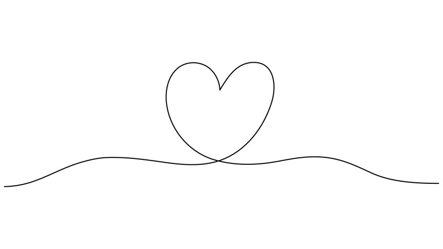 One Line Drawing Heart Vector Images (over 4,900)