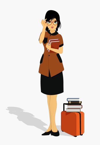 Students indian on white Royalty Free Vector Image