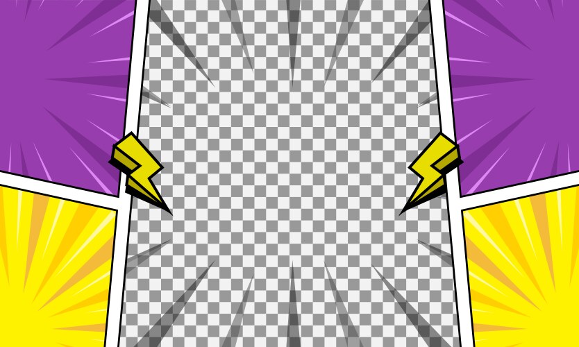 Comic pop art cartoon frame template design Vector Image