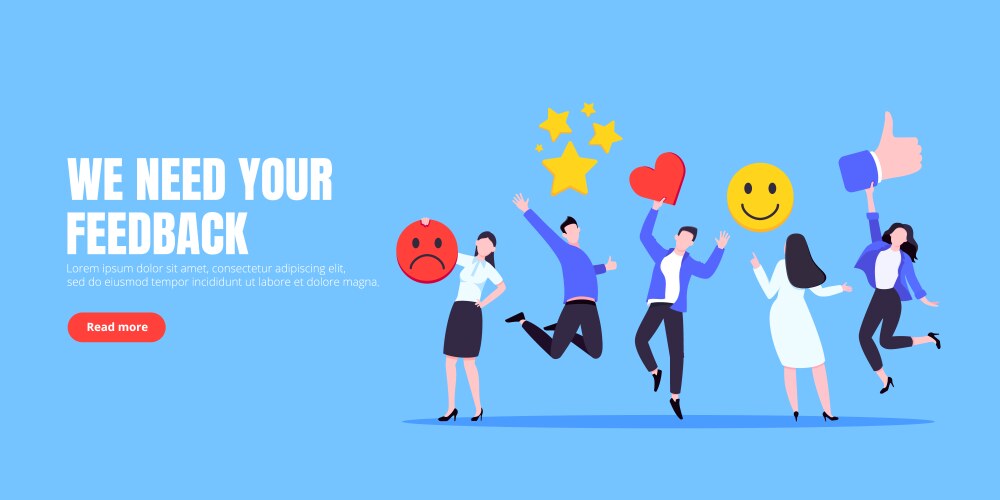 Employee wellbeing and positive emotions attitude Vector Image