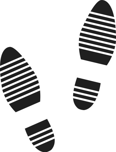 Running sport shoes footprint set Royalty Free Vector Image