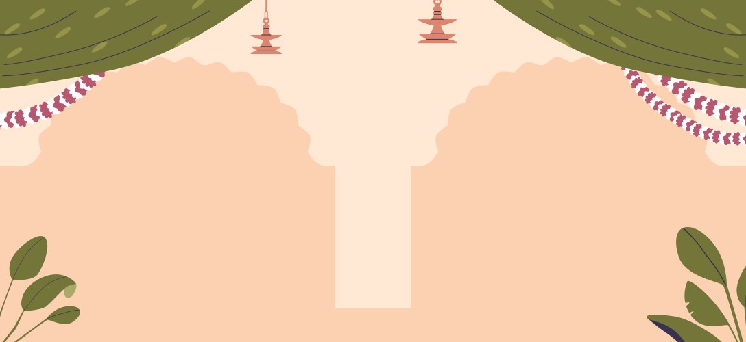 Indian Style Entrances and Archs Vector Images (80)