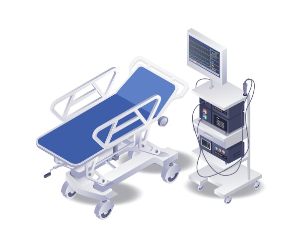 Medical doctor tools heart pacemaker Royalty Free Vector