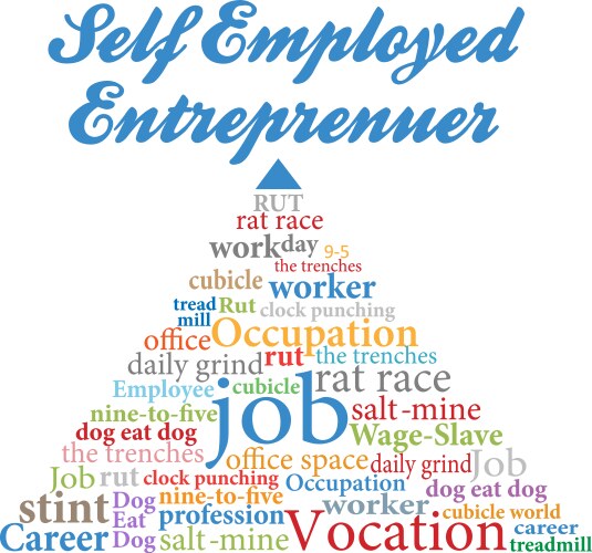 Self employed man Royalty Free Vector Image - VectorStock