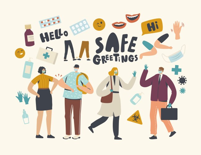 People Greeting Each Other Vector Images (over 560)