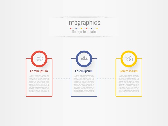 Infographic 3 options design elements Royalty Free Vector