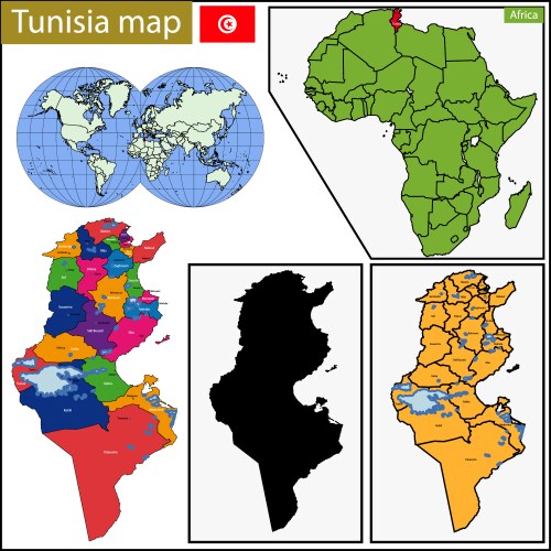 A Contour Map of Tunisia Vector Images (over 420)
