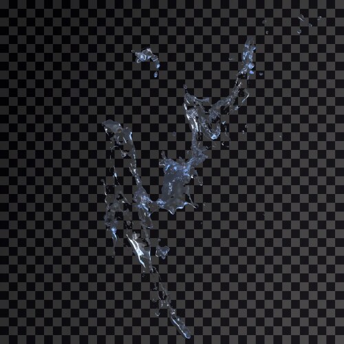 Water spill puddle on a isolated transparent Vector Image