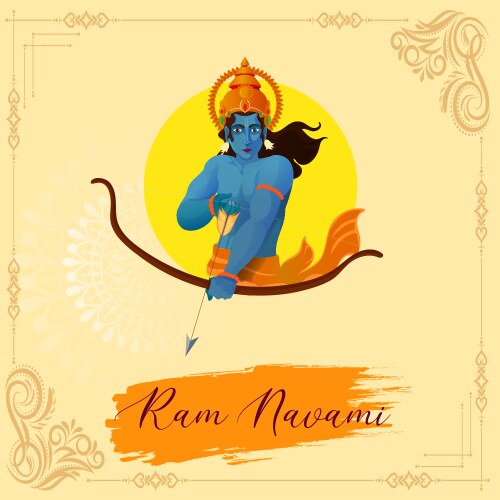 Ram navmi Royalty Free Vector Image - VectorStock