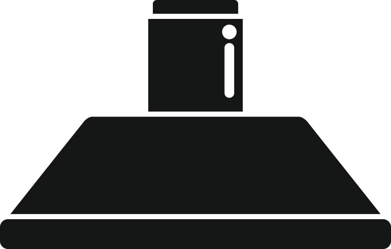 Kitchen extractor hood icon representing cooking Vector Image