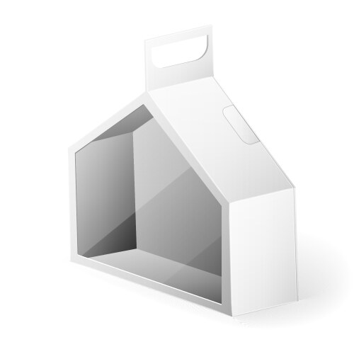 Open box template isolated on white Royalty Free Vector