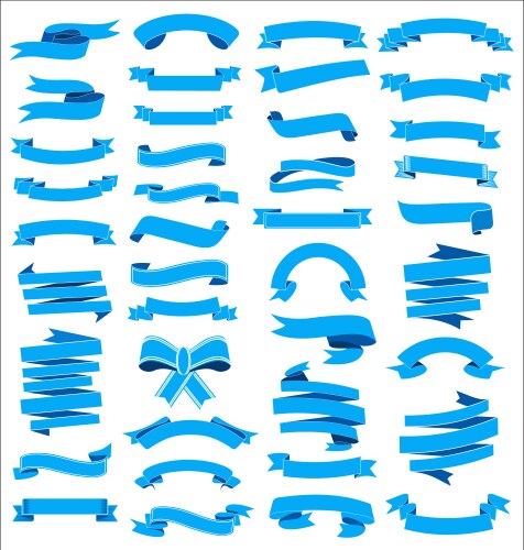 Blue Scroll Ribbon Banner Vector Images (over 2,000)