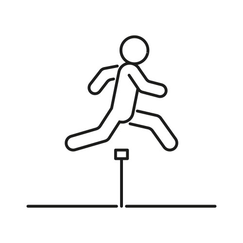 Long jump icon Royalty Free Vector Image - VectorStock