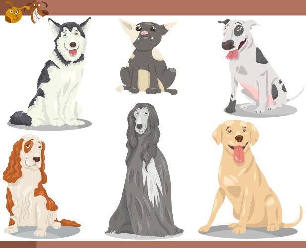 Labrador retriever dog cartoon Royalty Free Vector Image