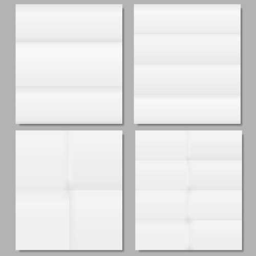 Six steps progress template on white folded paper Vector Image