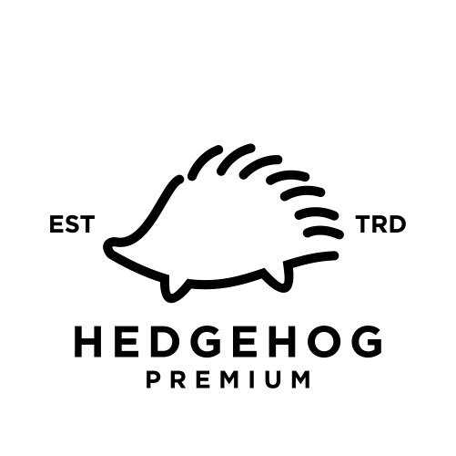 Hedgehog logo icon design Royalty Free Vector Image