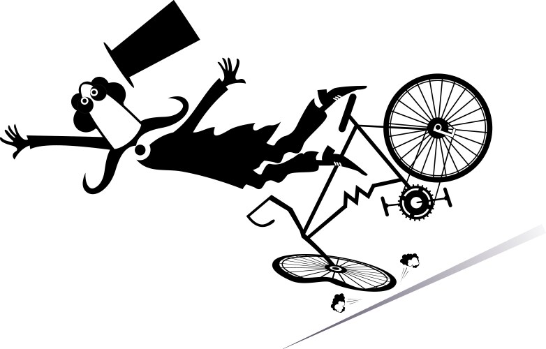 Bike Crash Cartoon Vector Images (over 220)