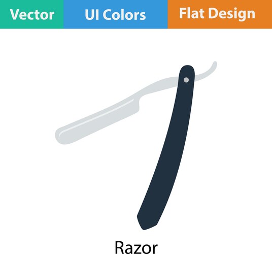 Shaving razor icon design template Royalty Free Vector Image