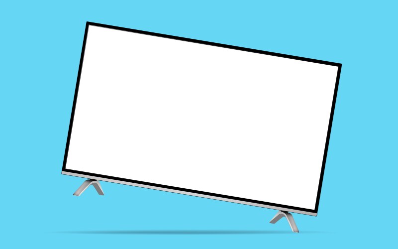 Realistic tv screen smart mockup blank Royalty Free Vector