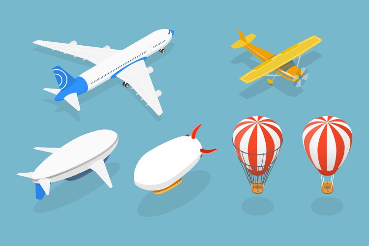 Isometric Airship Vector Images (over 370)