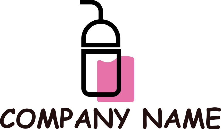 Healthy drink and beverage logo design Royalty Free Vector