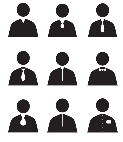 Professional people icons set Royalty Free Vector Image