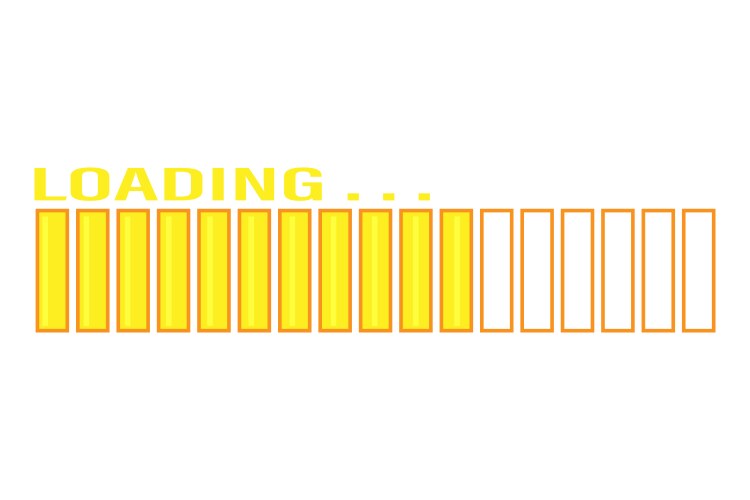 Progress bar sticker Royalty Free Vector Image