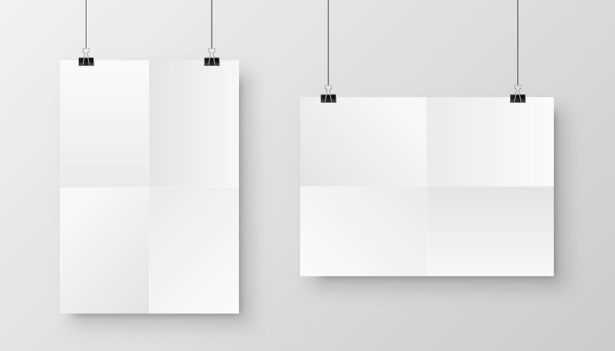 Hanging paper sheet Royalty Free Vector Image - VectorStock