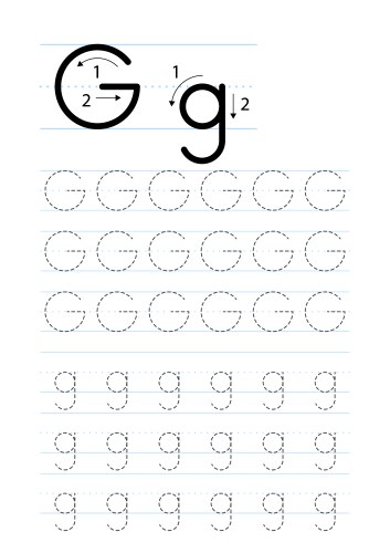 Abc Alphabet Letters Tracing Worksheet Vector Images (over 3,700)