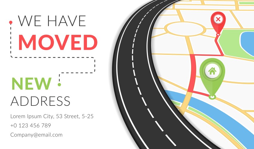 We have moved website landing page design Vector Image