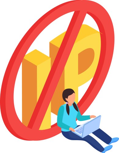 Blocking internet icon Royalty Free Vector Image