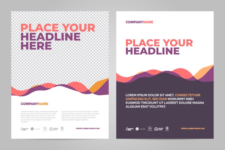 Brochure layout template design Royalty Free Vector Image