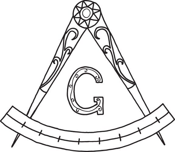 Masonic logo clip art Royalty Free Vector Image