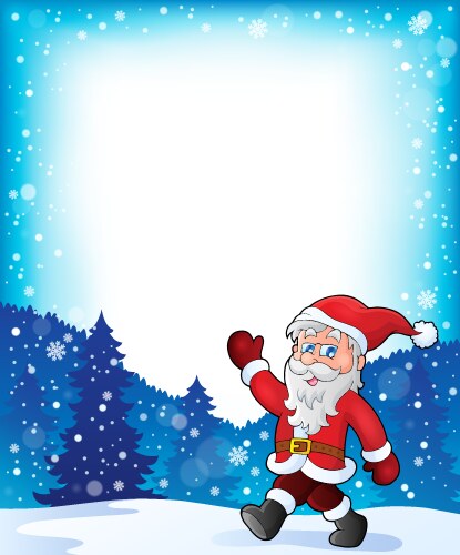 Frame with santa claus theme 3 Royalty Free Vector Image