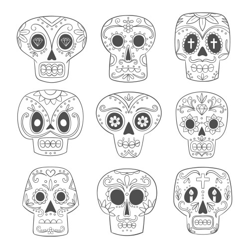 Skull Line Drawing Vector Images (over 16,000)